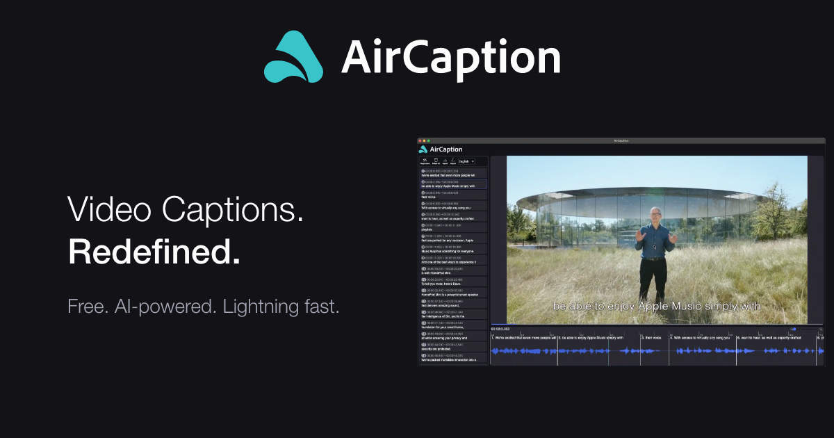 AirCaption - Free AI Captions